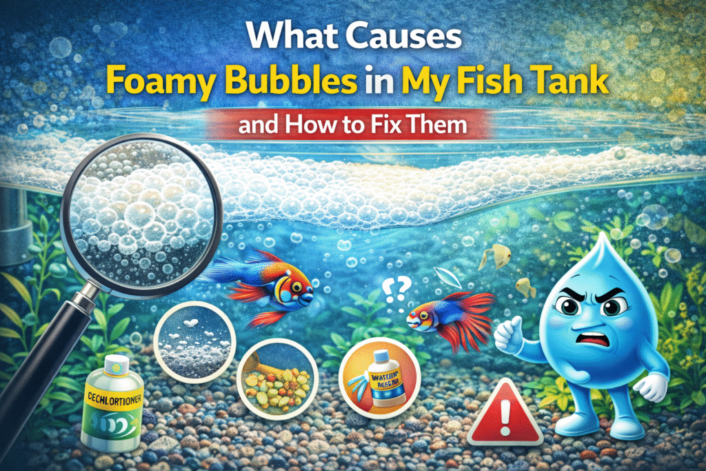 What Causes Foamy Bubbles in My Fish Tank & How to Fix Them